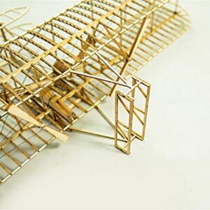 Balsa Wood Airplane Kits- Wright Brothers Flyer DIY Wooden Models Plane Construction Set, Laser Cut Aircraft Model Kit 3D Puzzles for Adults, Perfect Brain Teaser Jigsaw Puzzle for Home Decor