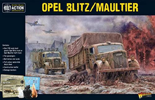 Bolt Action Opel Blitz/Maultier Truck 1:56 WWII Military Wargaming Plastic Model Kit