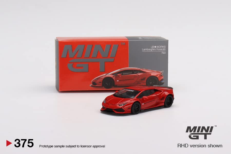 True Scale Miniatures LB Works Model Car Compatible with Lamborghini Huracan ver. 2 (Red) Limited Edition 1/64 Diecast Model Car MGT00375