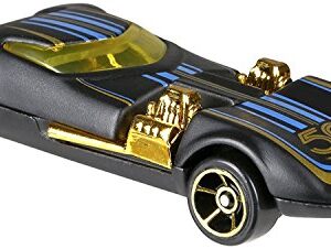 New 1:64 Hot Wheels 50th Anniversary Black & Gold Collection - Bone Shaker, Twin Mill, Rodger Dodger, Dodge Dart, Impala & Ford Ranchero Set of 6pcs Diecast Model Car By HotWheels