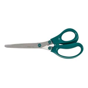 fiskars fringe scissors, green teal/silver