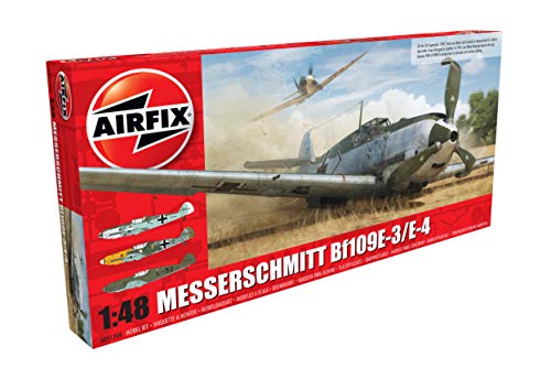 Airfix Quickbuild Messerschmitt Bf109E-4 / E-1 1:48 Military Aviation Plastic Model Kit A05120B, Multicolor