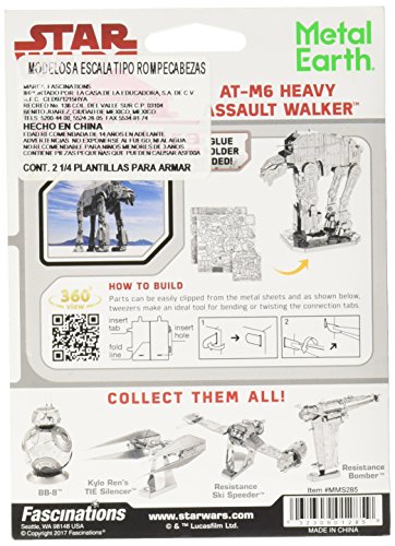 Fascinations Metal Earth Star Wars The Last Jedi at-M6 Heavy Assault Walker 3D Metal Model Kit