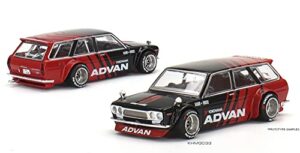 datsun 510 pro street wagon advan yokohama (by jun imai) kaido house 1/64 diecast model car true scale miniatures khmg033