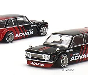 Datsun 510 Pro Street Wagon Advan Yokohama (by Jun Imai) Kaido House 1/64 Diecast Model Car True Scale Miniatures KHMG033