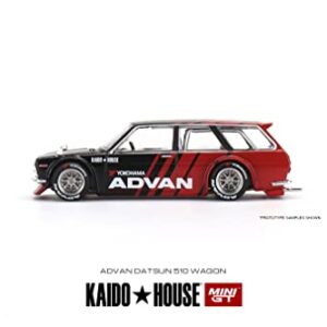 Datsun 510 Pro Street Wagon Advan Yokohama (by Jun Imai) Kaido House 1/64 Diecast Model Car True Scale Miniatures KHMG033