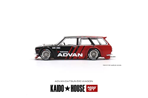 Datsun 510 Pro Street Wagon Advan Yokohama (by Jun Imai) Kaido House 1/64 Diecast Model Car True Scale Miniatures KHMG033