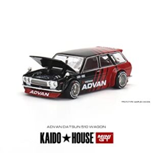 Datsun 510 Pro Street Wagon Advan Yokohama (by Jun Imai) Kaido House 1/64 Diecast Model Car True Scale Miniatures KHMG033