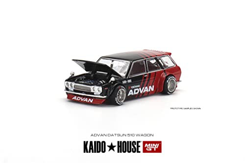 Datsun 510 Pro Street Wagon Advan Yokohama (by Jun Imai) Kaido House 1/64 Diecast Model Car True Scale Miniatures KHMG033