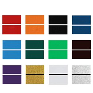 xlnt tech engraving double color sheet (7″ x 11“ x .040”, 12 pieces & 12 colors) for interior signs, badges.