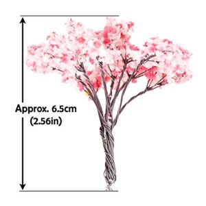 20pcs 6.5cm Blossom Cherry HO OO Scale Model Trees Scenery Railroad Layout Scene