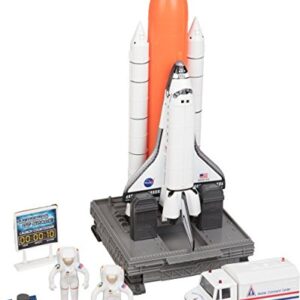 Space Shuttle And Toy Rocket Ship Set - 10 Piece Complex 39 Launch Site with Astronauts, Rockets, Space Shuttle, and Ground Vehicle - Measures 15"