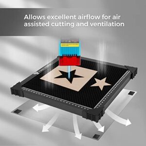 OUYZGIA Honeycomb Laser Bed 500x500mm Steel Honeycomb Board Cutting Table for Laser Cutter Engraver, Honeycomb Working Table with Metal Base (19.68” x19.68”)