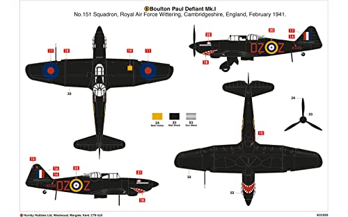 Airfix A02069 Boulton Paul Defiant MK I Plastic Model Kit (1:72nd Scale)