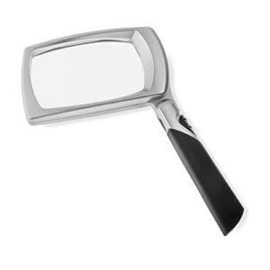 carson led lighted 2.5x power rectangular magnifier with folding collapsible handle (mj-30)