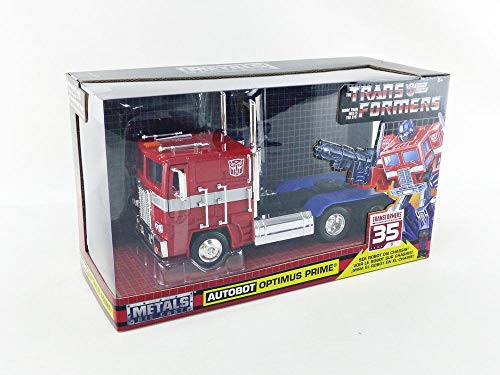 Jada Toys Transformers G1 Optimus Prime Truck with Robot on Chassis Die-cast Car