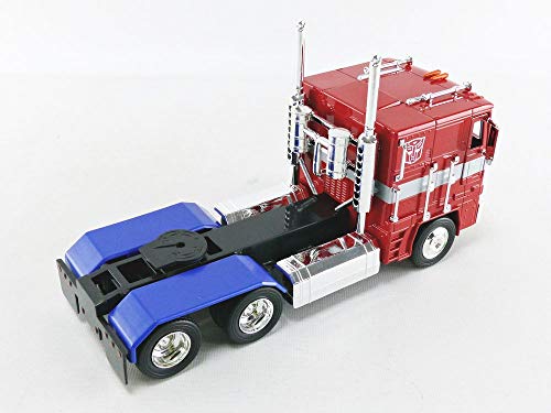 Jada Toys Transformers G1 Optimus Prime Truck with Robot on Chassis Die-cast Car