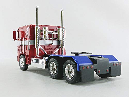 Jada Toys Transformers G1 Optimus Prime Truck with Robot on Chassis Die-cast Car