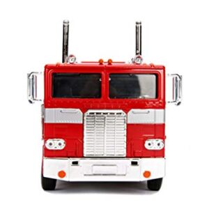 Jada Toys Transformers G1 Optimus Prime Truck with Robot on Chassis Die-cast Car