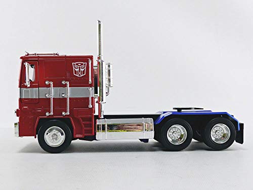 Jada Toys Transformers G1 Optimus Prime Truck with Robot on Chassis Die-cast Car