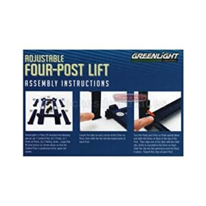 GreenLight Four-Post Lift (1:18 Scale), Blue