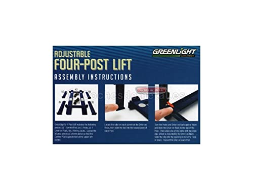 GreenLight Four-Post Lift (1:18 Scale), Blue