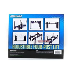 GreenLight Four-Post Lift (1:18 Scale), Blue