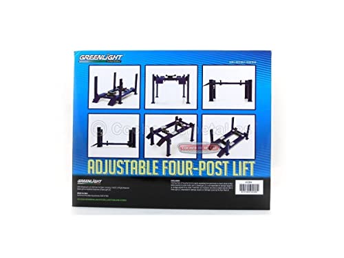 GreenLight Four-Post Lift (1:18 Scale), Blue