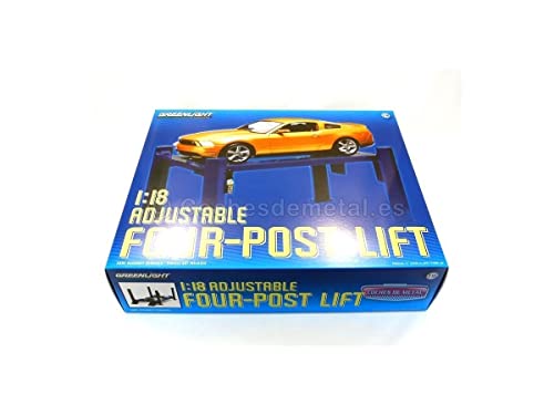 GreenLight Four-Post Lift (1:18 Scale), Blue