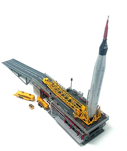 Atlantis Atlas Rocket Plastic Model Kit with Launch Pad and Mercury Capsule STEM a Salute to John Glenn