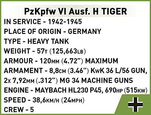 COBI Historical Collection Panzer VI Tiger 131" Tank