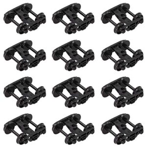 12pcs model train bogie with plastic wheels 1:87 ho scale 33″ model railway accessories (style a)