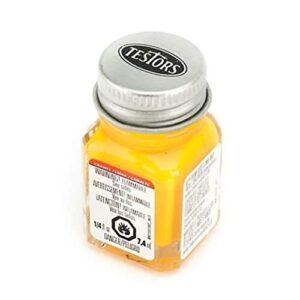 Testors Enamel Paint, Flat Yellow, 1/4-Ounce