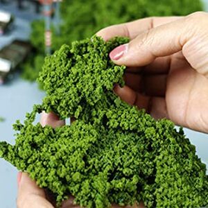 Tree Powder Model Green Plant Tufted for DIY Miniature Lowland Shrub Bushy Tuft Architecture Building Model Railway Fairy Garden Diorama Scenery