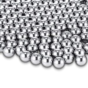 300 pieces paint mixing balls stainless steel mixing balls nail polish mixing agitator balls rust-proof metal paint mixing balls for mixing nail polish model paints, 6.25 mm