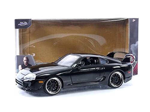 1995 Supra Black 1/24 Diecast Model Car by Jada 33380