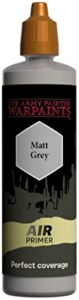 the army painter warpaints air air primer matt grey 18ml acrylic paint for airbrush, wargaming and modelling