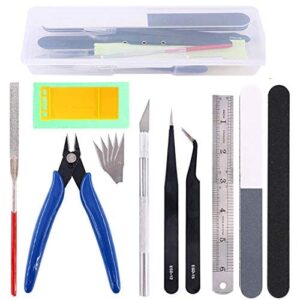 15pcs gundam model tools kit gunpla tool kits modeler basic tools craft set with plastic box hobby building tools kit for gundam car airplane ship