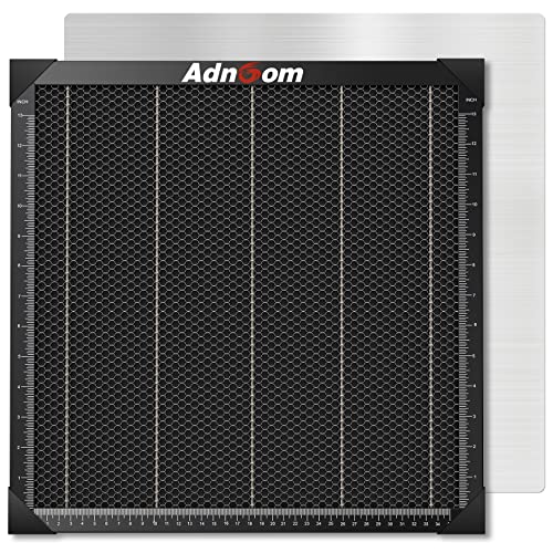 Honeycomb Laser Bed, ADNOOM 15.7” x15.7” Galvanized Iron Honeycomb Working Panel, Laser Cutter Honeycomb Working Table with Aluminum Plate for Fast Heat Dissipation and Desktop-Protecting (400 x400mm)