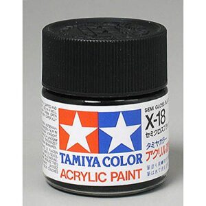 Tamiya USA TAM81018 Acrylic X18 Semi Gloss Black