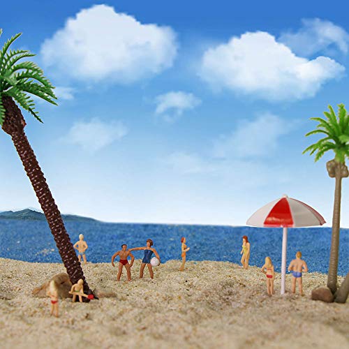 Evemodel P8720 40pcs Model Trains Swimming Figures 1:87 Scale HO Scale People Scenery Layout Landscape Miniature