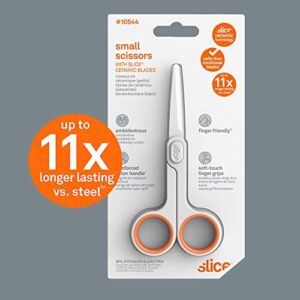 Slice 10544 Ceramic Scissors, Never Rusts, Finger Friendly, Food Grade, BPA,1 Pack, Rounded Tip