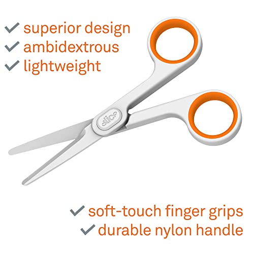 Slice 10544 Ceramic Scissors, Never Rusts, Finger Friendly, Food Grade, BPA,1 Pack, Rounded Tip