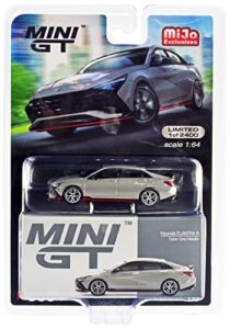 hyundai elantra n cyber gray metallic limited edition to 2400 pieces worldwide 1/64 diecast model car by true scale miniatures mgt00386