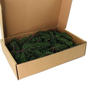 52pcs Model Pine Trees Green Pines Plastic for Forest HO Scale Model Railway Layout Miniature Scenery S0901