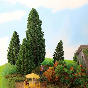 52pcs Model Pine Trees Green Pines Plastic for Forest HO Scale Model Railway Layout Miniature Scenery S0901