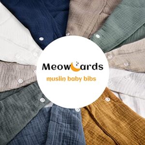 meowcards Muslin Baby Bibs 10 Pack Soft and Absorbent, Baby Bandana Drool Teething Bibs for Boys Girls