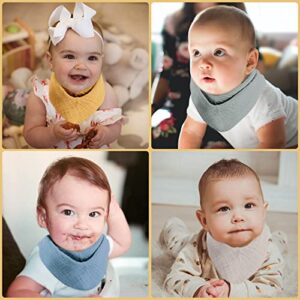 meowcards Muslin Baby Bibs 10 Pack Soft and Absorbent, Baby Bandana Drool Teething Bibs for Boys Girls