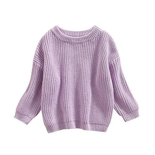 Yony Cles Baby Girls Clothes Fall 3 6 9 12 18 24 Months Toddler Girl Pullover Sweaters 2T 3T 4T 5T Kids Winter Warm Outfits Purple