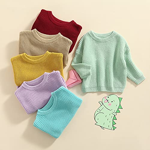 Yony Cles Baby Girls Clothes Fall 3 6 9 12 18 24 Months Toddler Girl Pullover Sweaters 2T 3T 4T 5T Kids Winter Warm Outfits Purple